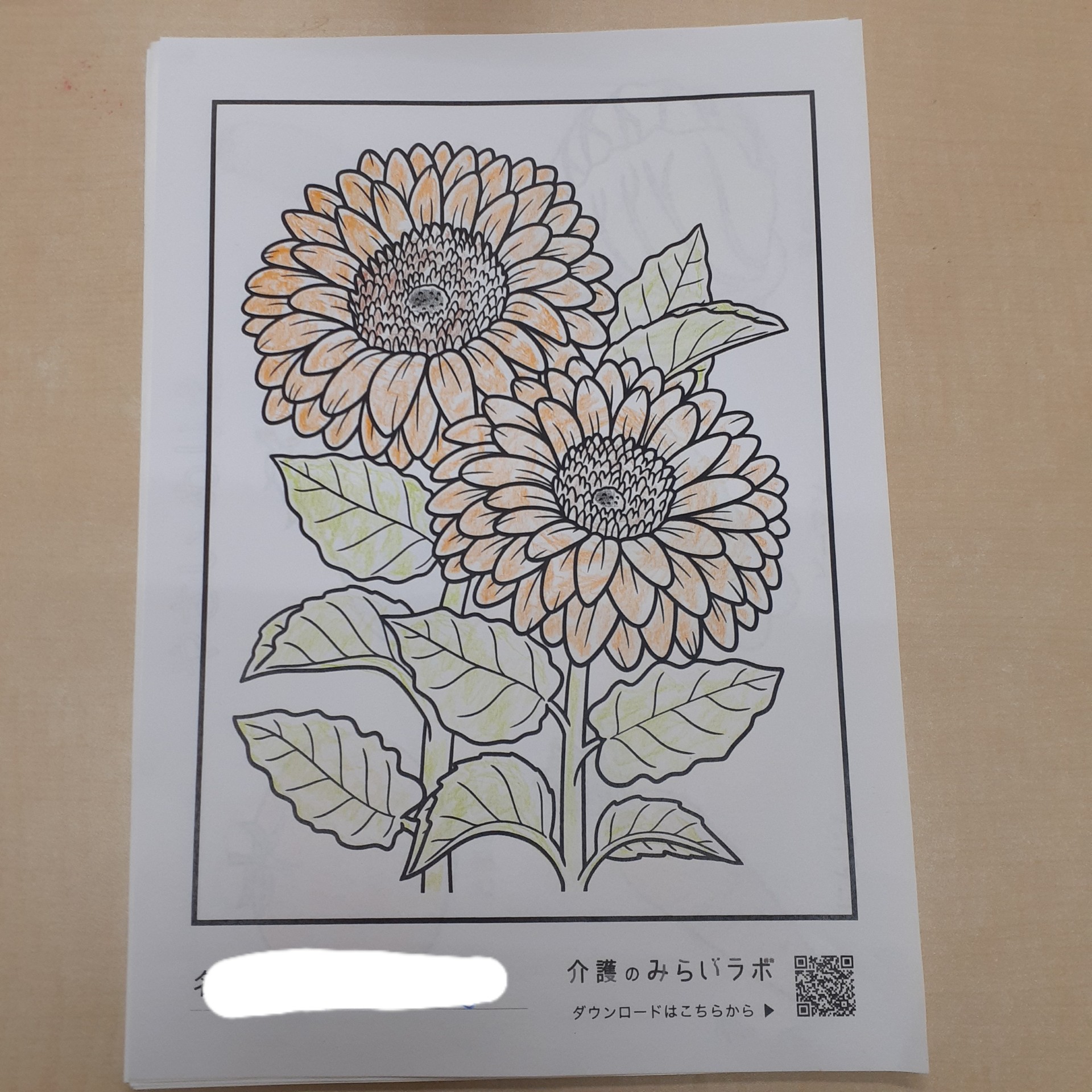 塗り絵紹介 ｜スタッフブログ｜ALSOK介護株式会社